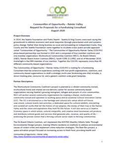 Communities of Opportunity Rainier Valley | RBAC: Rainier Beach Action ...